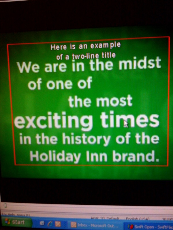 Subtitle Screen Text